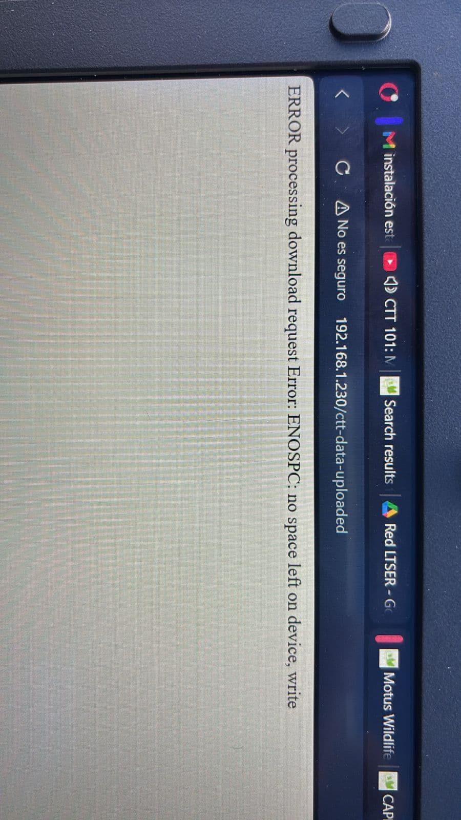 CTT station frozed problem - Receivers - The Motus Community